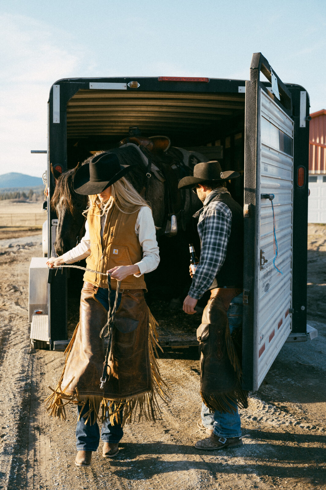 Montana Western Ranch Winter Engagement Session - presleygrayphoto.com