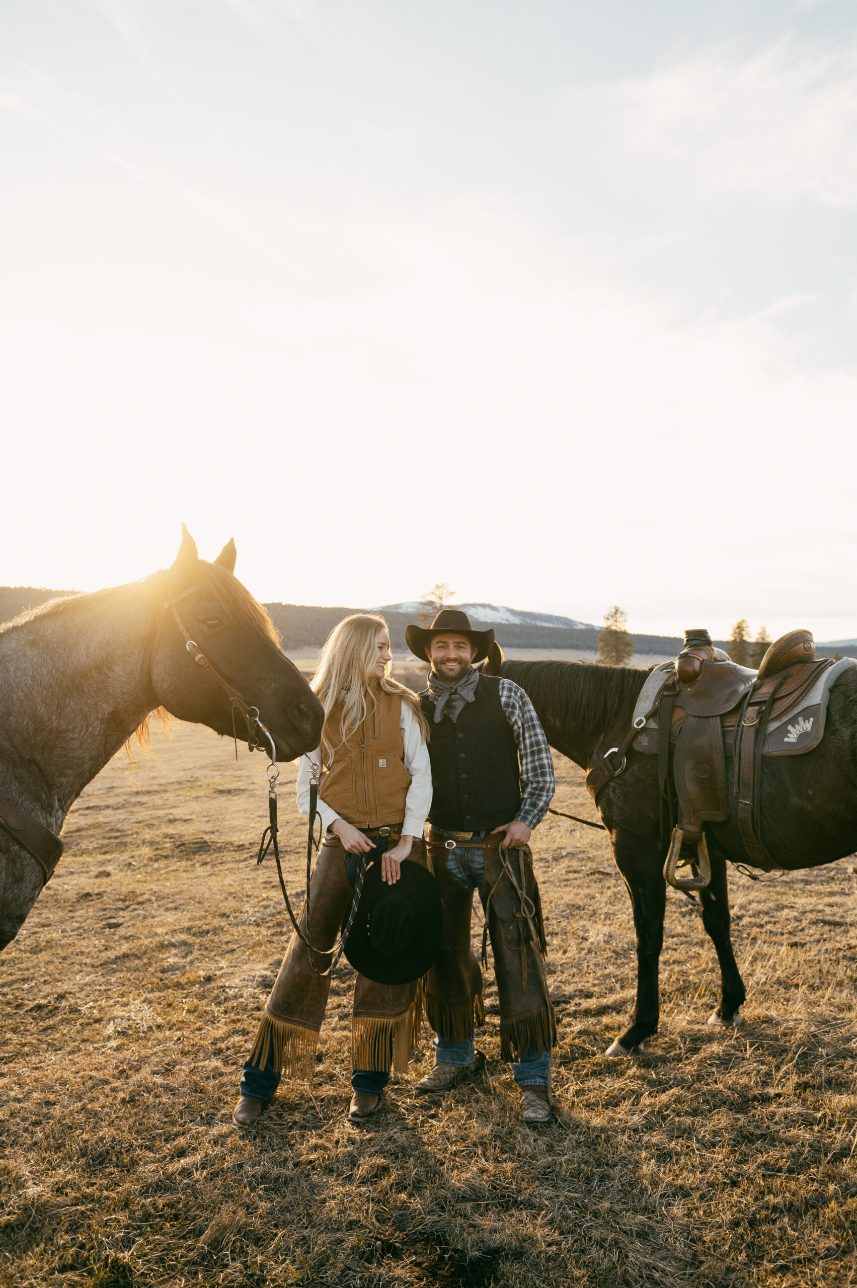 Montana Western Ranch Winter Engagement Session - presleygrayphoto.com